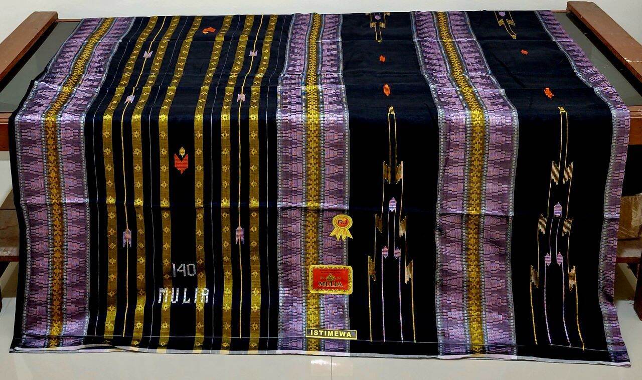 Sarung tenun Raja mulia 140 sutra mesres jahitan tengah songket ...