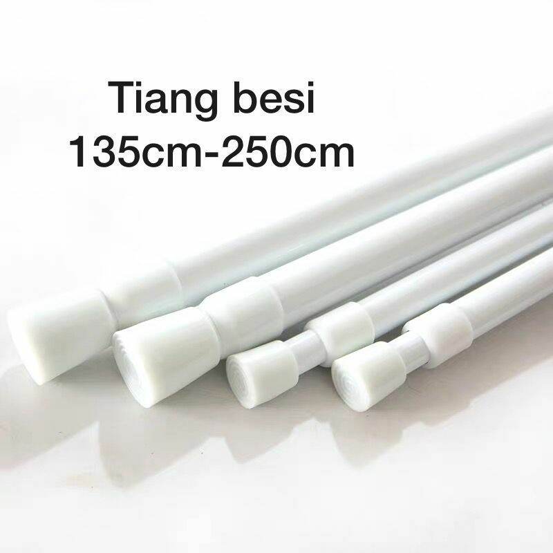 TIANG pipa FLEKSIBEL 50CM-280CM tanpa paku /TIANG PIPA KAMAR MANDI ...