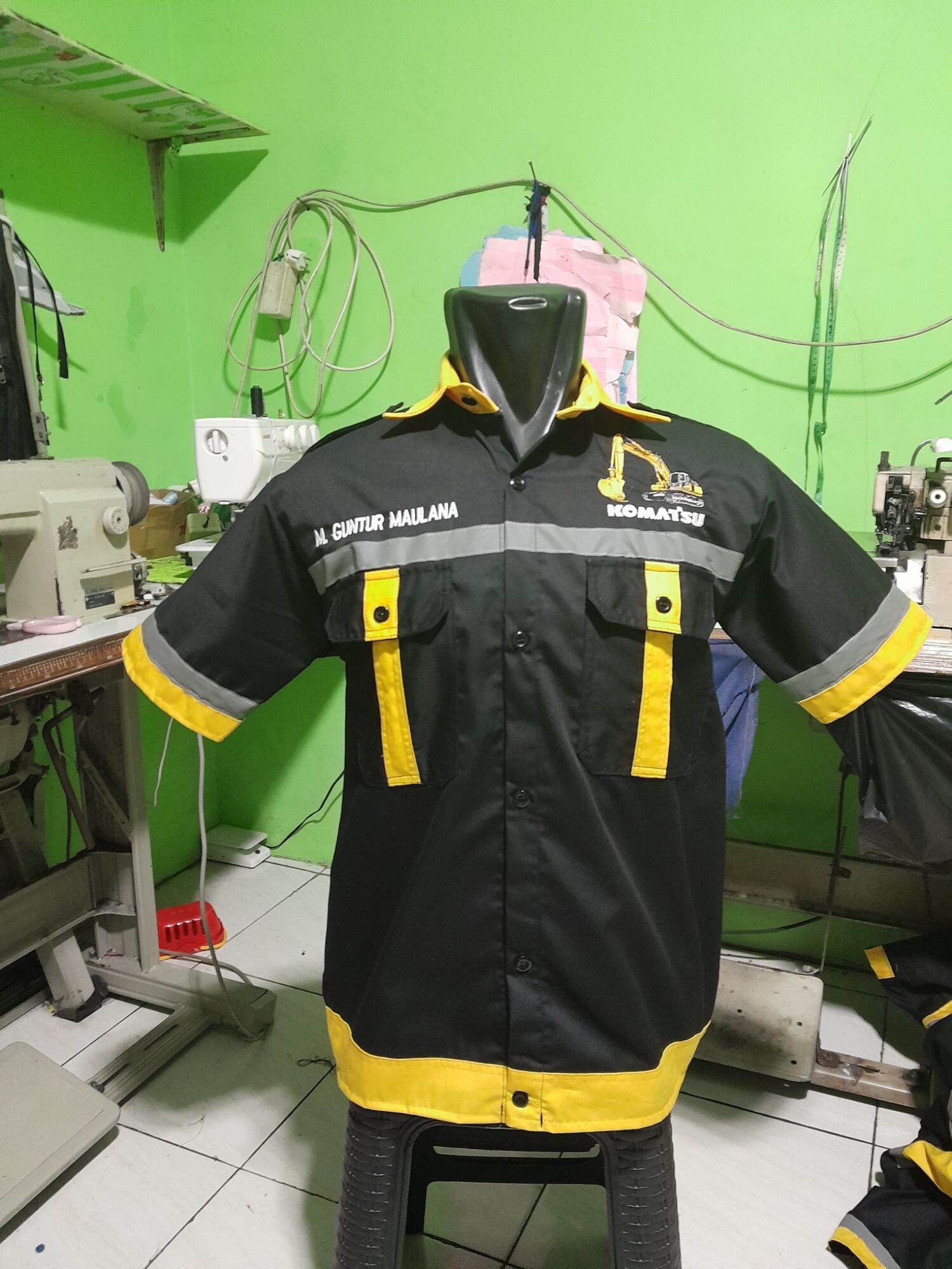 seragam kerja pria / seragam PDL PDH pria lengan pendek/ baju kerja custom bordir/ seragam kerja ...