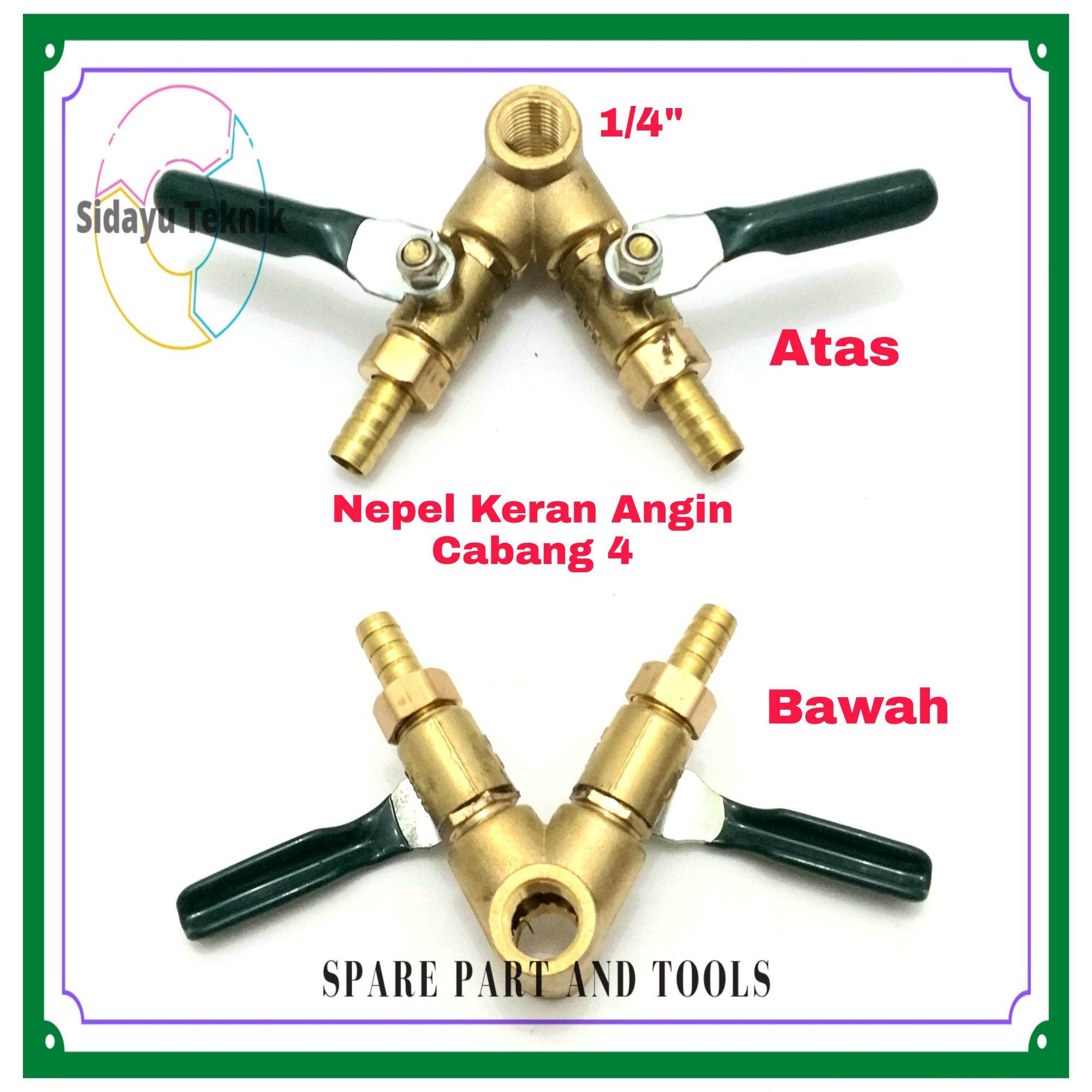 Nepel Keran Kompresor Angin Cabang 4 | Lazada Indonesia