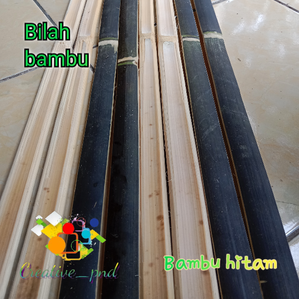 bambu hitam asli bahan pagar 60 cm 100 pcs bambu belah | Lazada Indonesia