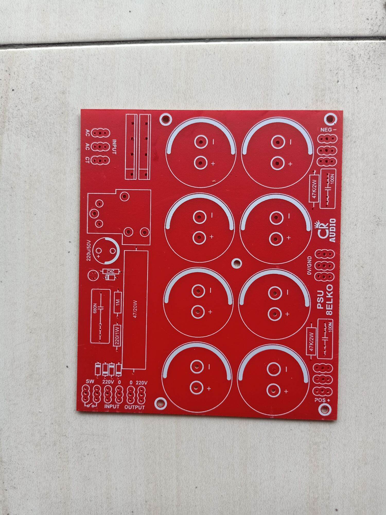 pcb elko isi 8 elco CR audio power supply psu elko amplifier ampli ...