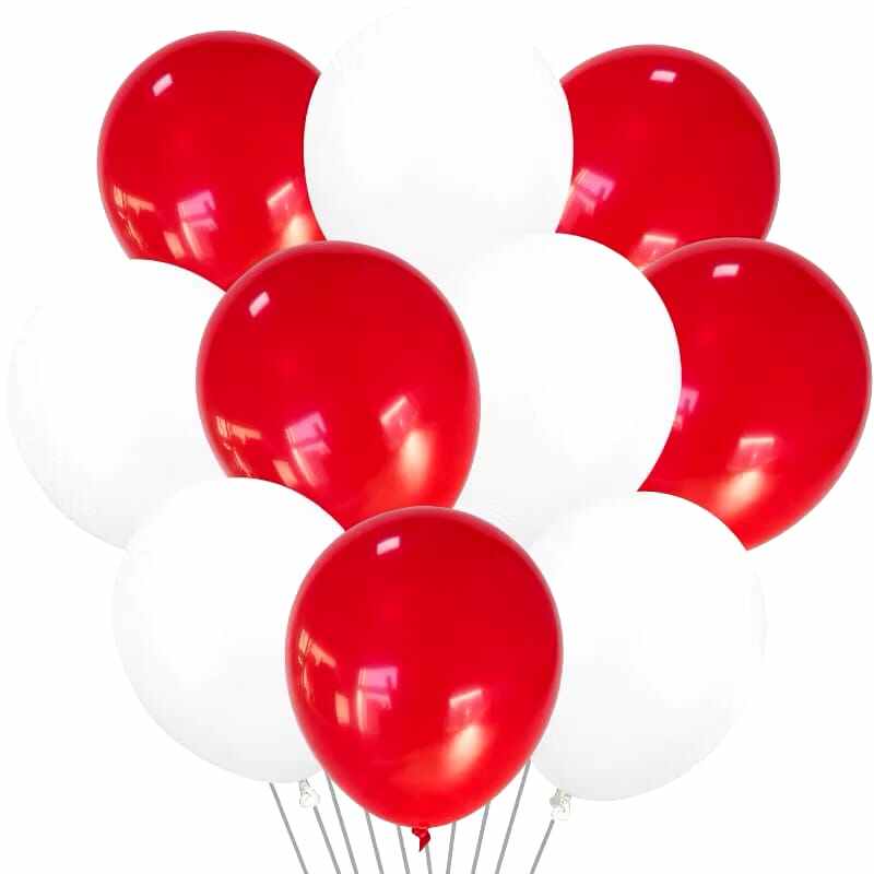 ISI 100 PCS BALON MERAH PUTIH DIRGAHAYU REPUBLIK INDONESIA / BALON HIAS ...