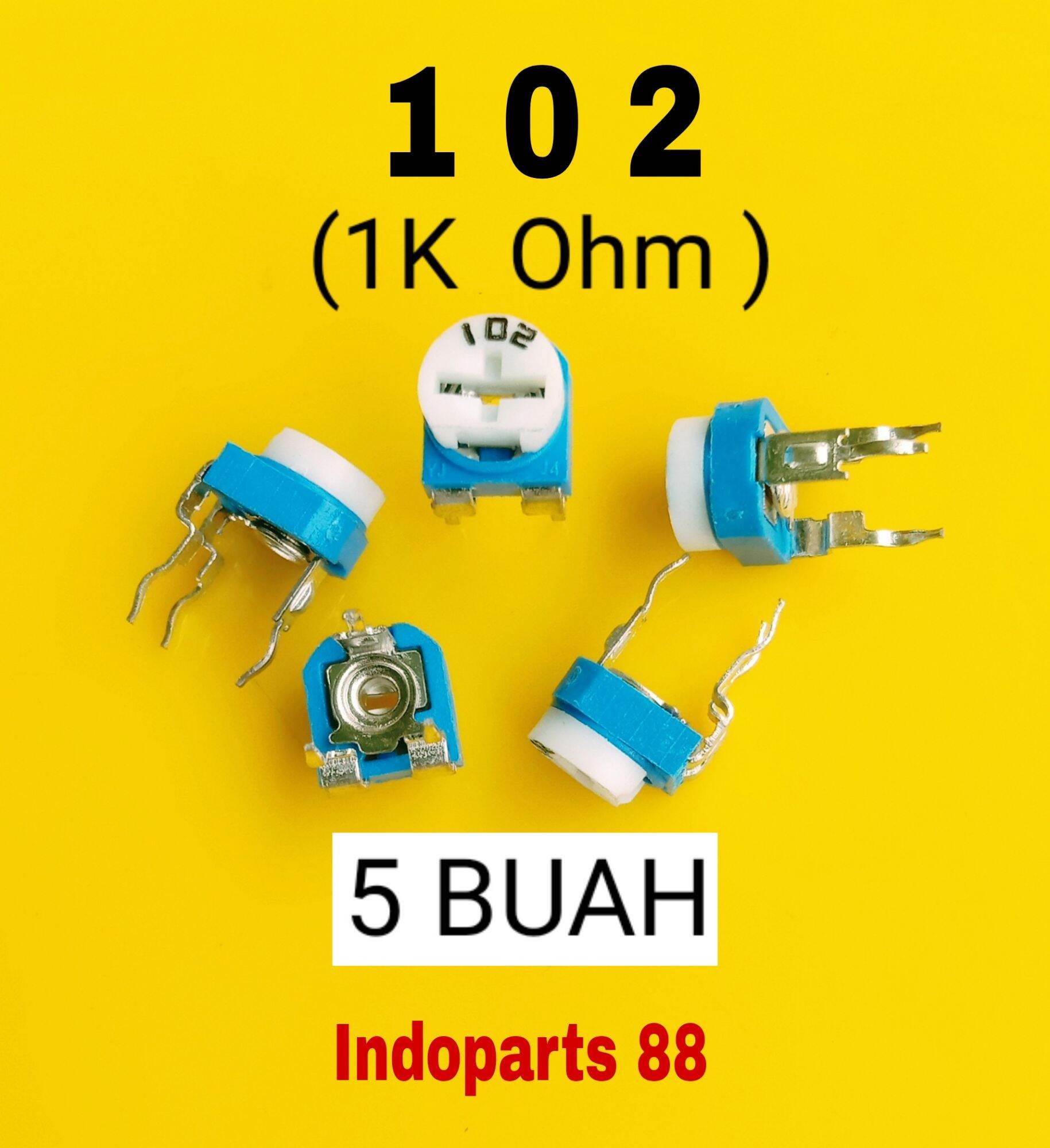 (5 Buah ) TRIMPOT 102 TRIMPOT 1K Ohm POTENSIO 1K Ohm POTENSIOMETER 1K Ohm | Lazada Indonesia