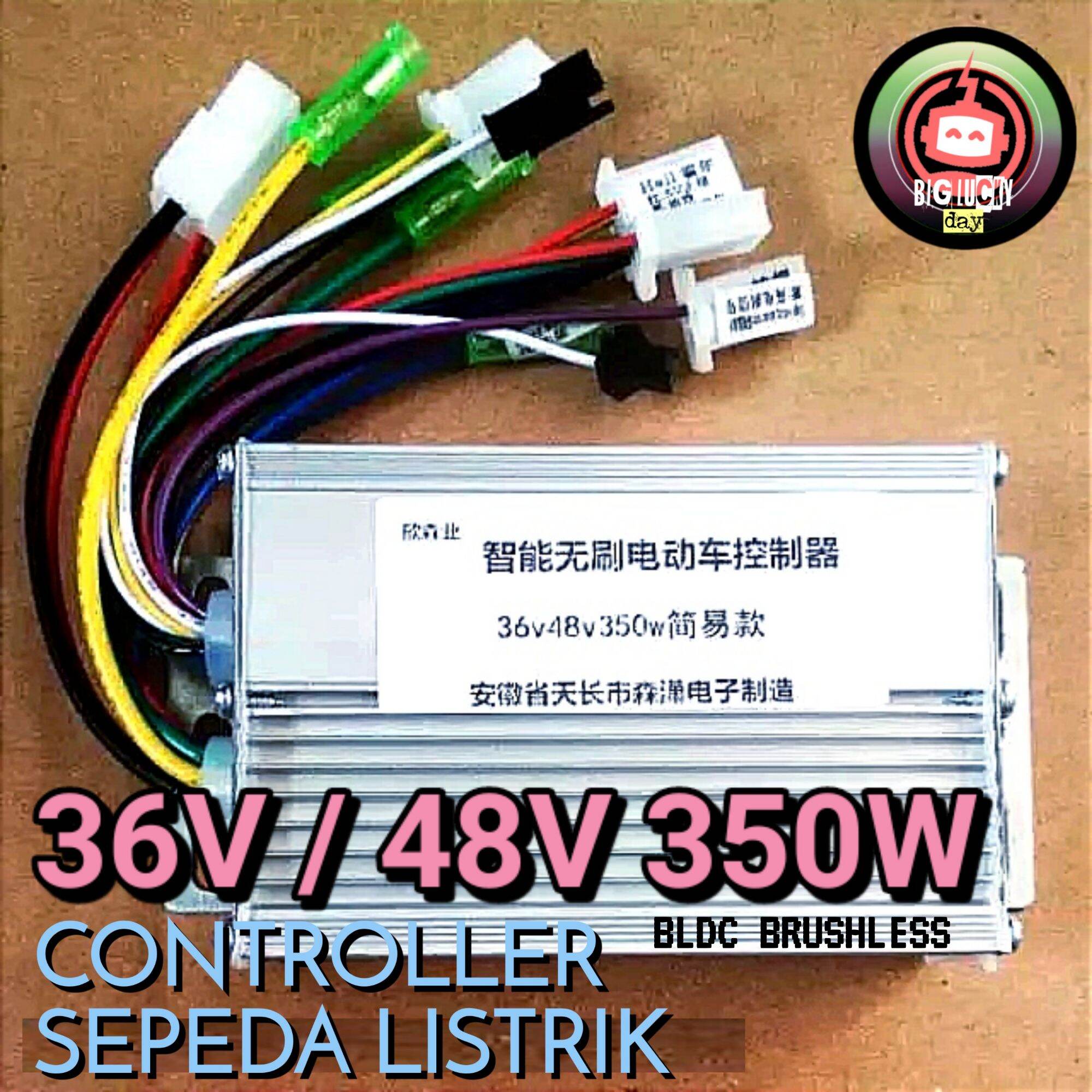 controller sepeda listrik 36v 48v 350w bldc brushless kontroler selis ...