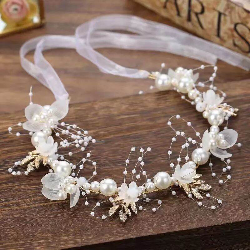 Headpiece Mutiara Bunga Korea / Mahkota Bunga Mutiara Korea | Lazada ...