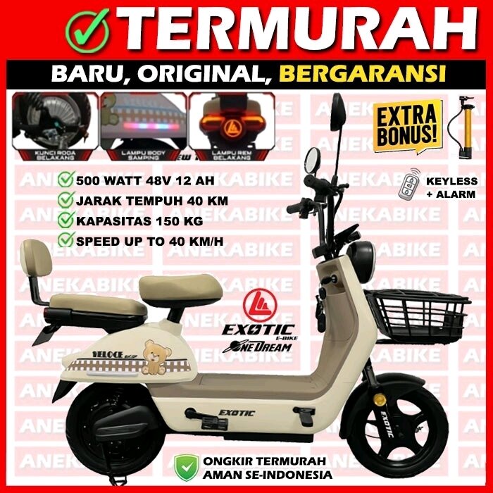 Sepeda Listrik Exotic Veloce V3 Garansi Resmi 2024 | Lazada Indonesia