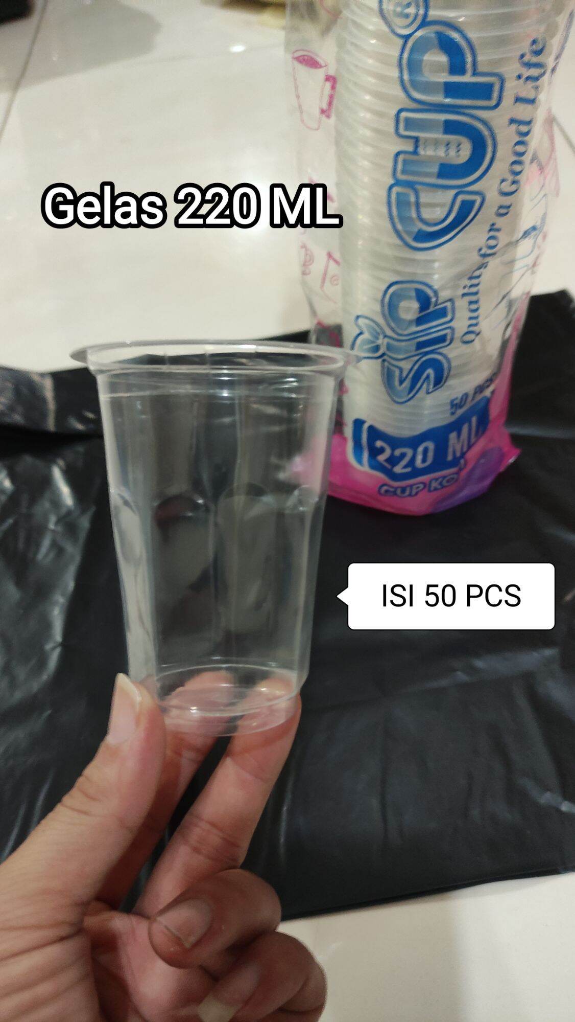 isi 50pcs Gelas Plastik 220ml / gelas kopi / gelas 220ml | Lazada Indonesia