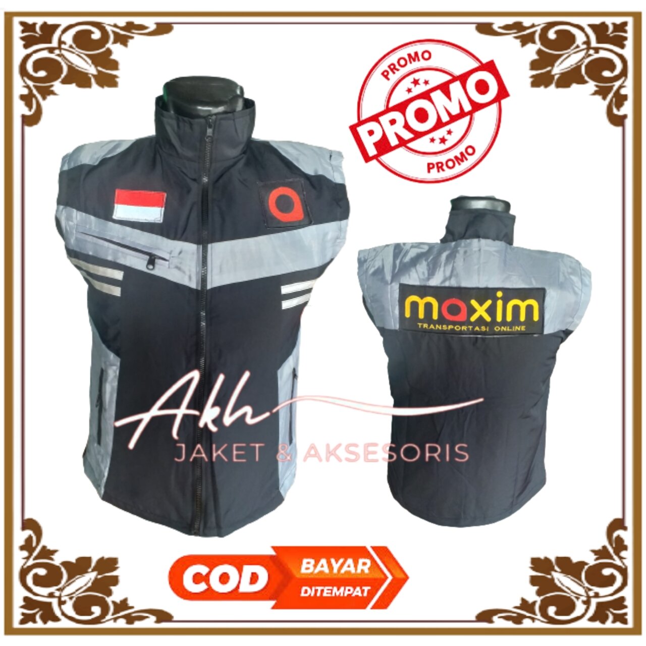 Rompi Driver Maxim Abu abu Keren | Lazada Indonesia