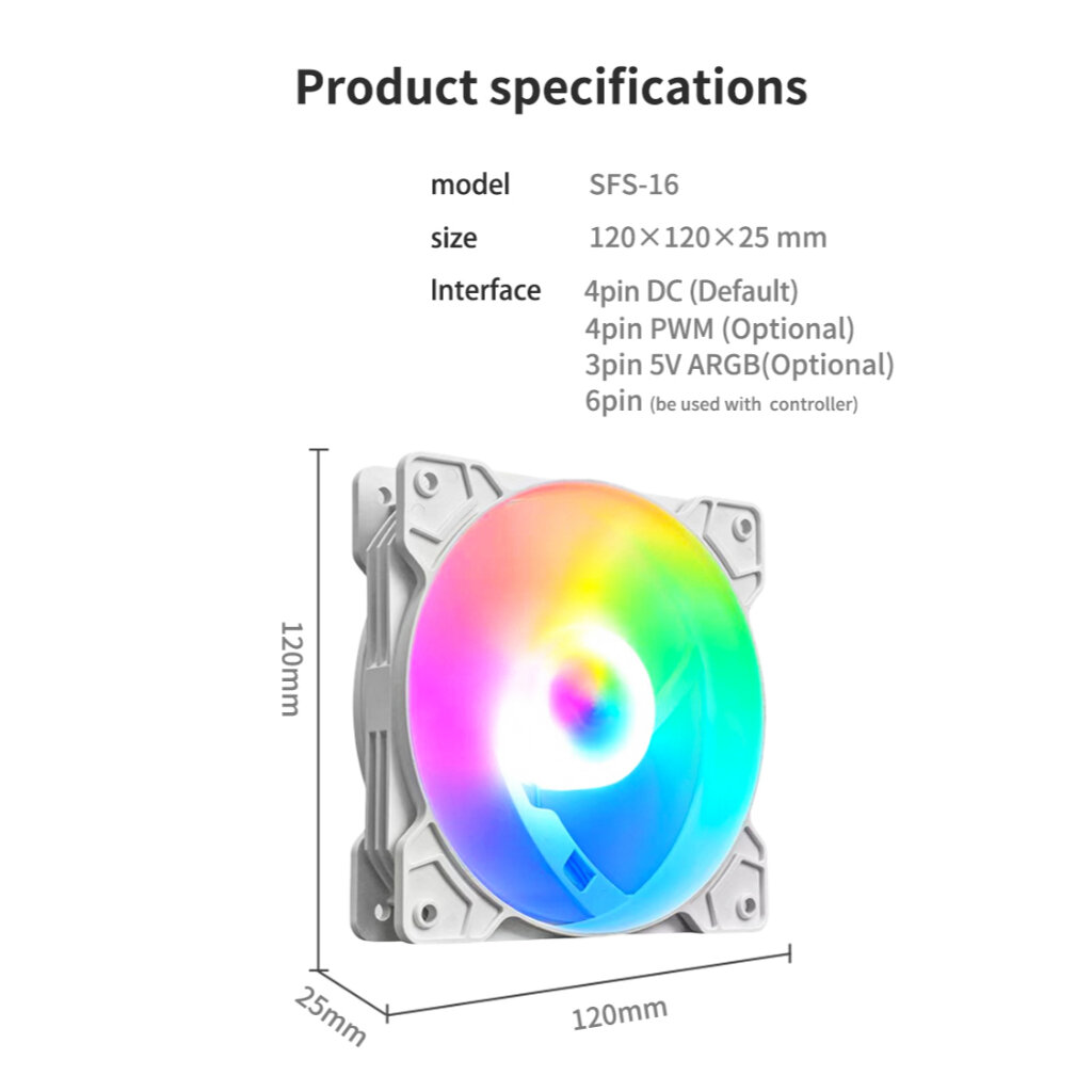 RGB FAN Casing 12 cm fan cooler pendingin Fan casing komputer cooling ...