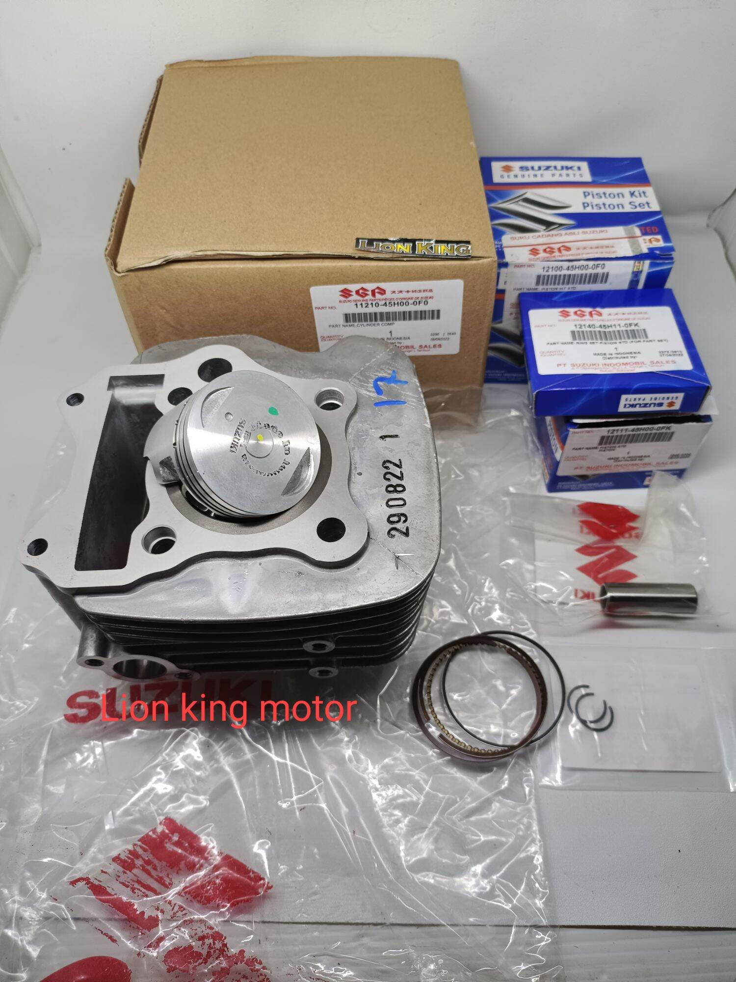 BLOK BLOCK BLOC MESIN CYLINDER + PISTON ASSY KOMPLIT SMASH TITAN ...