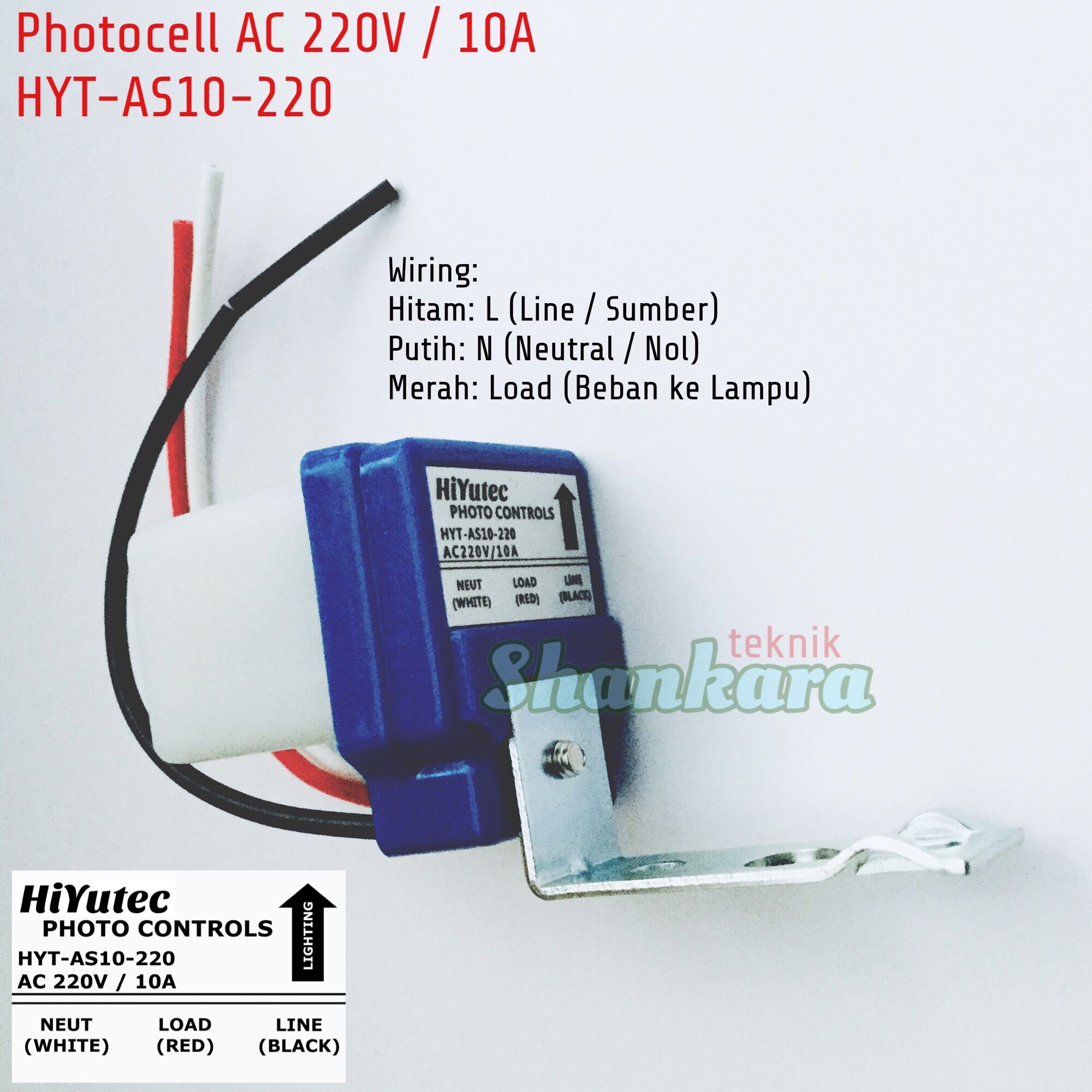 Photocell HIYUTEC HYT-AS10-220 AC 220V listrik PLN 220 Volt Photo cell ...