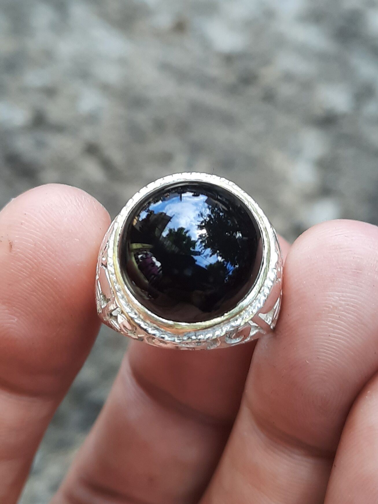 cincin batu akik yaman wulung natural batu alam | Lazada Indonesia