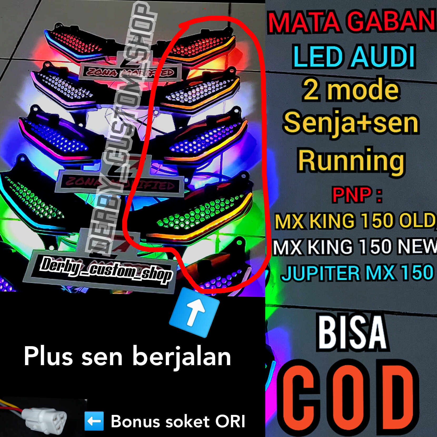 MATA GABAN MX KING 150 + SEN RUNNING | Lazada Indonesia
