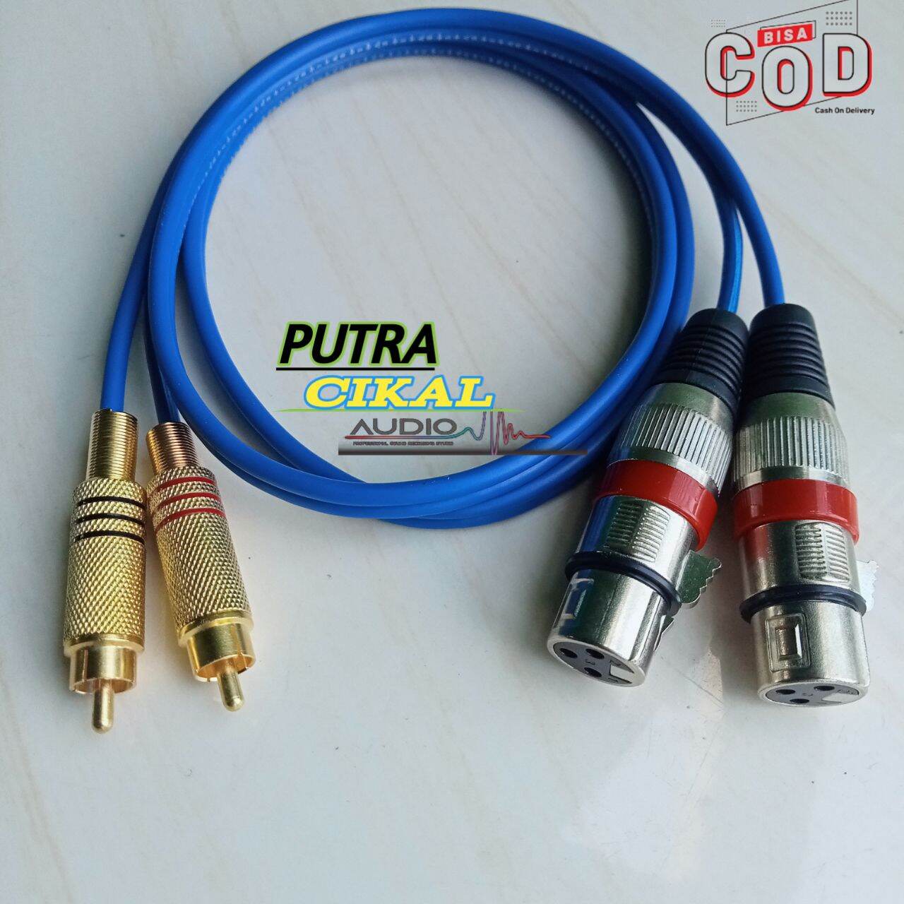 Kabel Konektor Audio Dari Mixer / Amplifier Ke Power Jack Rca To Canon ...