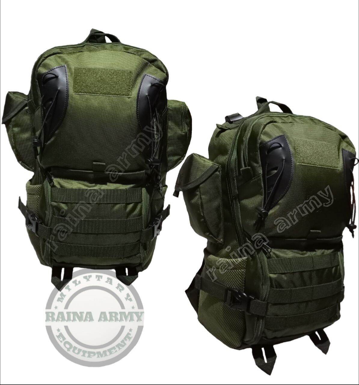 tas ransel army hiu tas sekolah tas punggung army hijau polos | Lazada ...