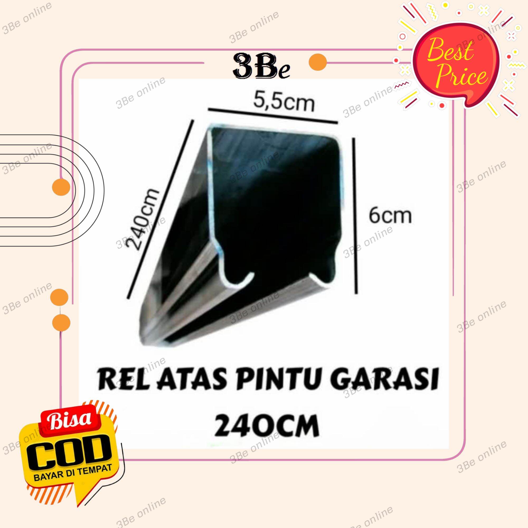 Rel atas pintu besi henderson besar panjang 2,4 meter pintu garasi kayu ...