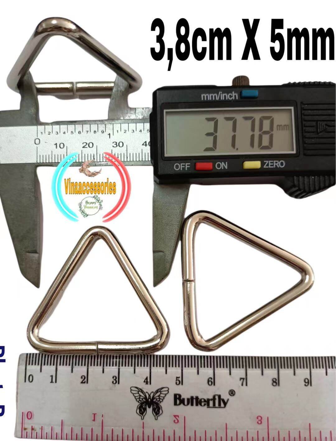 100pcs ring segitiga 3,8cm / ring tas segitiga 3,8cm x 5mm | Lazada ...