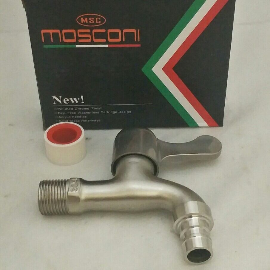 Kran/ keran air taman 1/2 inch Mosconi, kran air tembok, kran wastafel ...