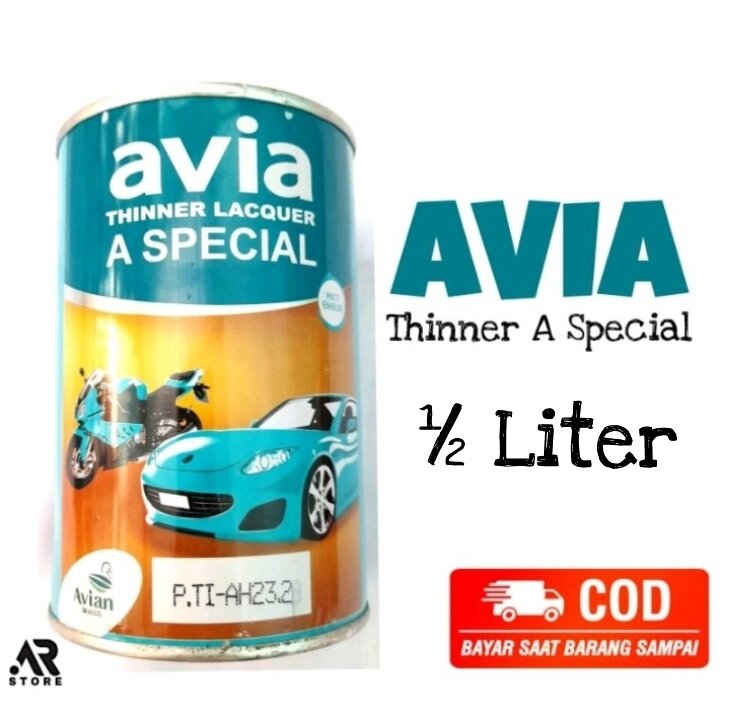 (JAWA-BALI) Thinner Thiner Avia Lacquer A Special Spesial Tiner ½ Lt Setengah Liter Avian ...