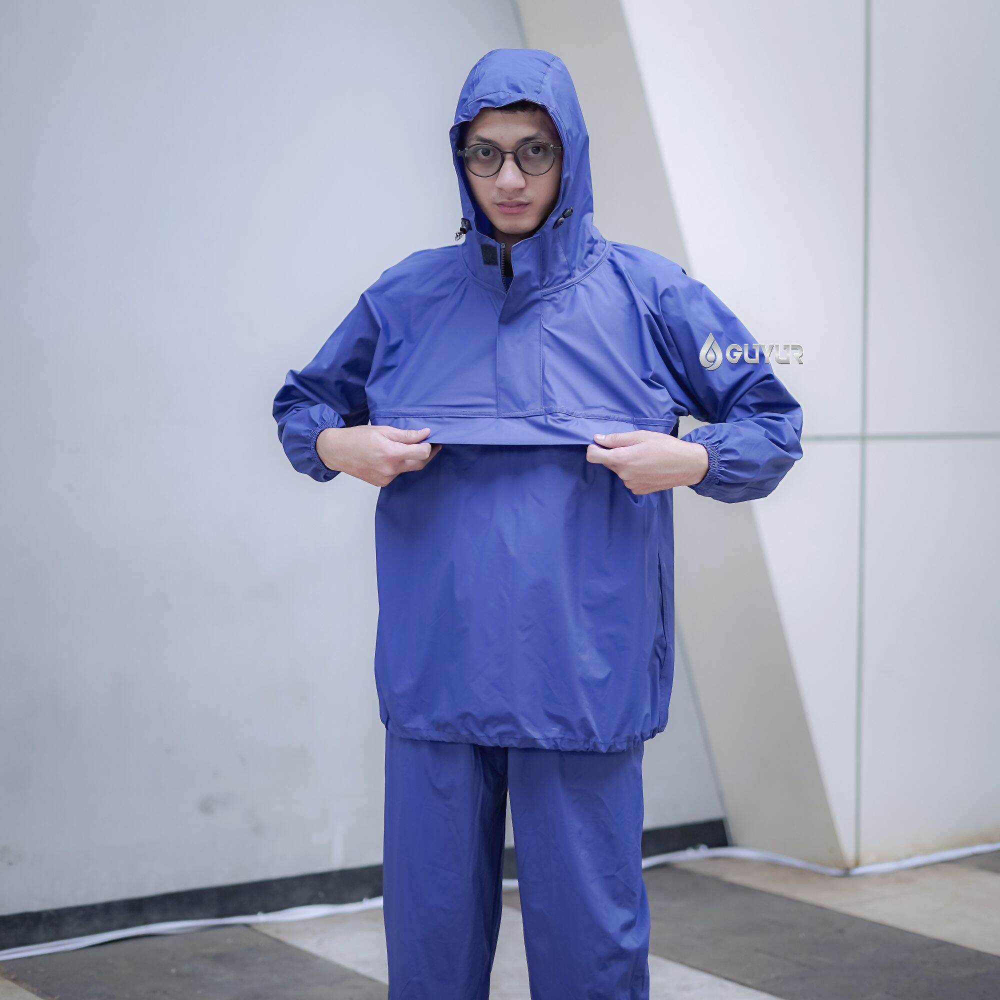 Jas Hujan Mantel Guyur Setalan Jaket dan Celana Model Saku Kanguru ...