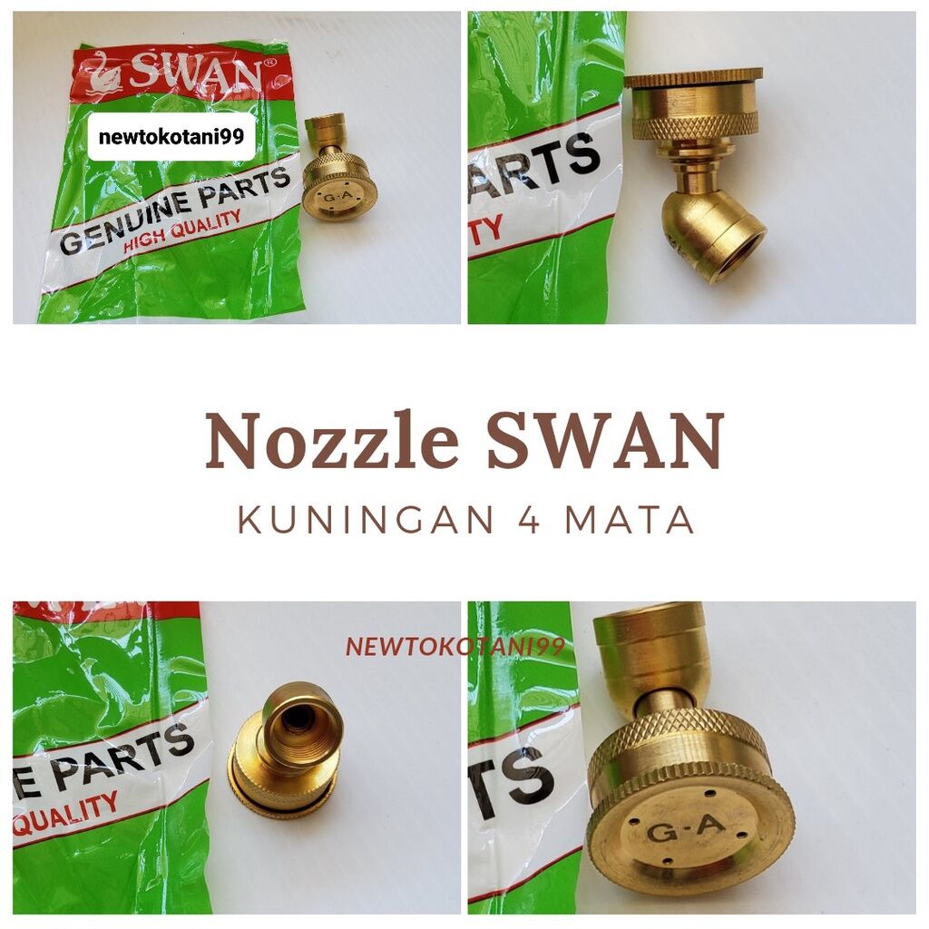 Nozzle SWAN 4 mata kuningan spuyer tangki SWAN spuyer sprayer asli SWAN ...