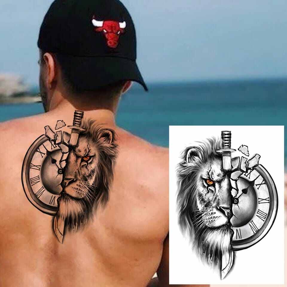 tatto temporary singa tato dada tato tangan tahan lama | Lazada Indonesia