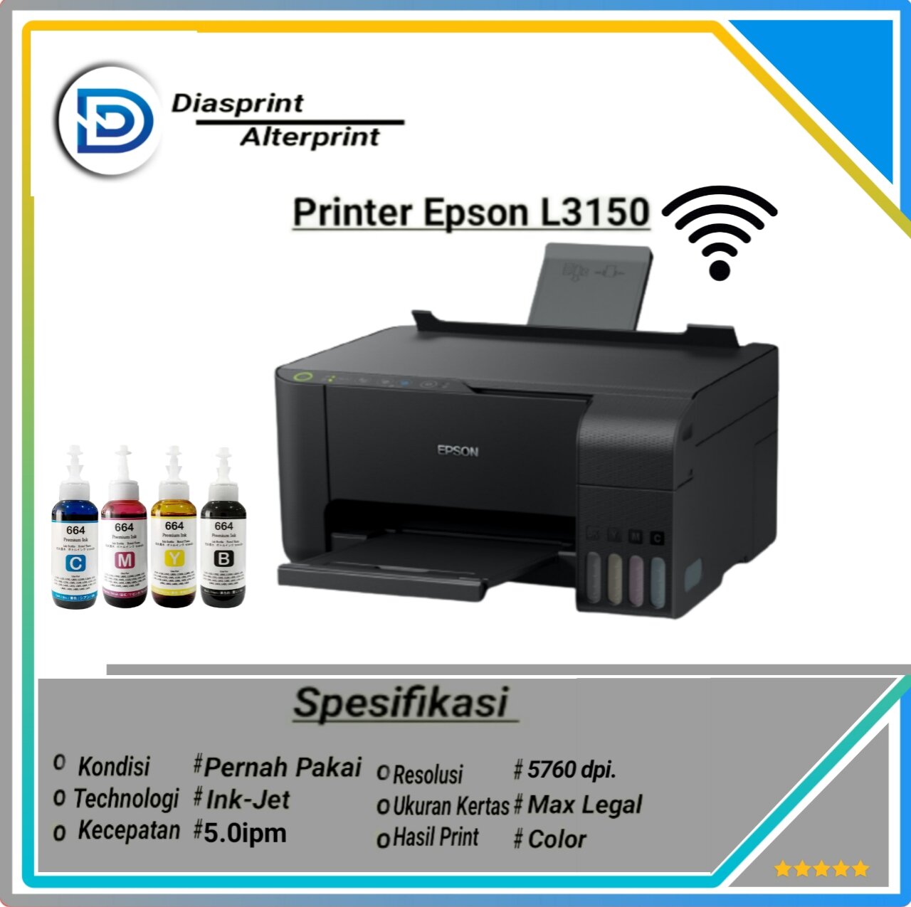 Printer Epson L3150 All In One EcoTank Wi-Fi | Lazada Indonesia