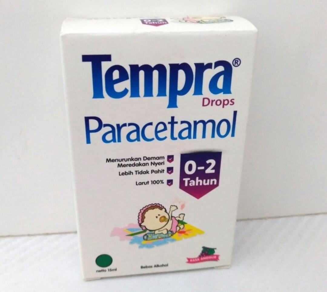 tempra drop drops 15 ml rasa anggur obat demam turun panas bayi anak 0-2 tahun paracetamol PCT ...