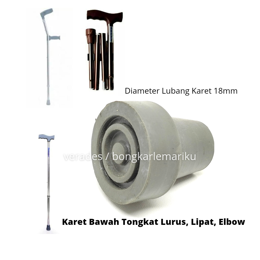 Karet Tongkat Kaki 1 / Tongkat Lurus / Lipat / Elbow Diameter 18 mm ...