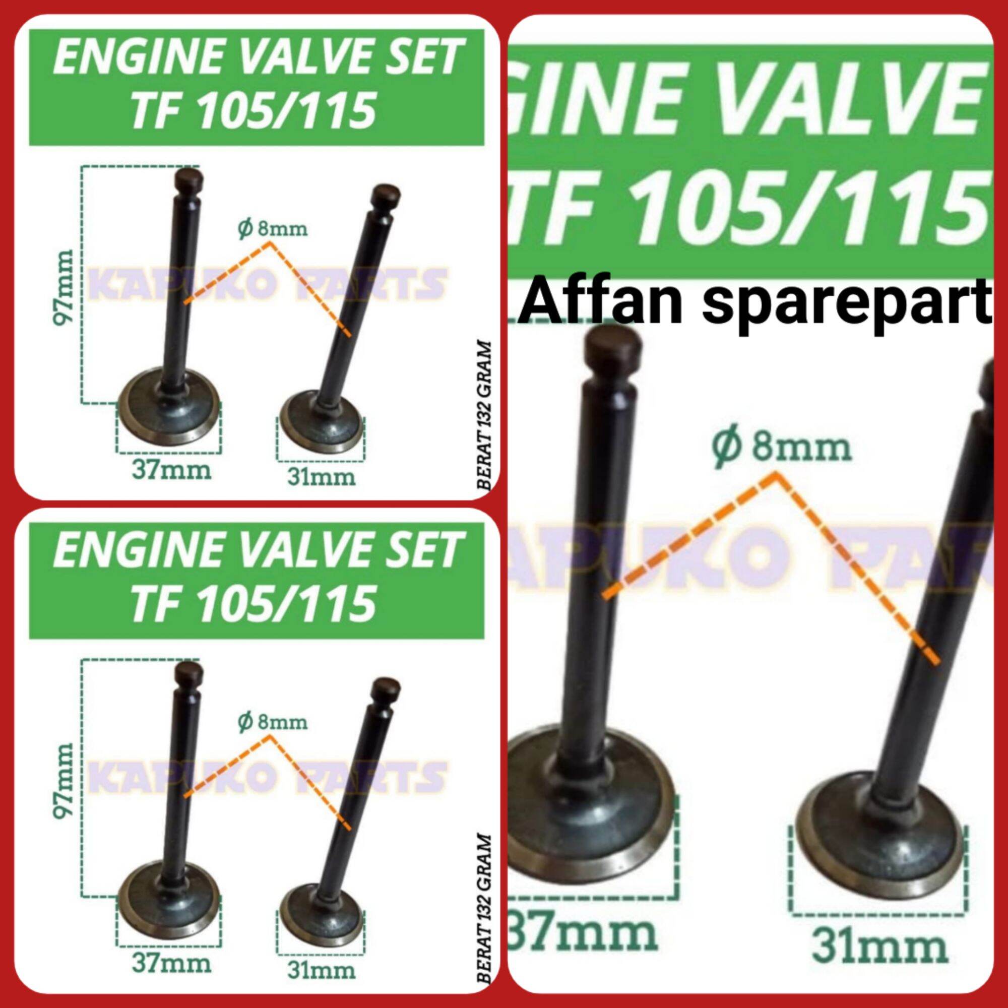VALVE SET MESIN YANMAR TF 105 ,KLEP YANMAR TF 105 / TF 115 | Lazada ...