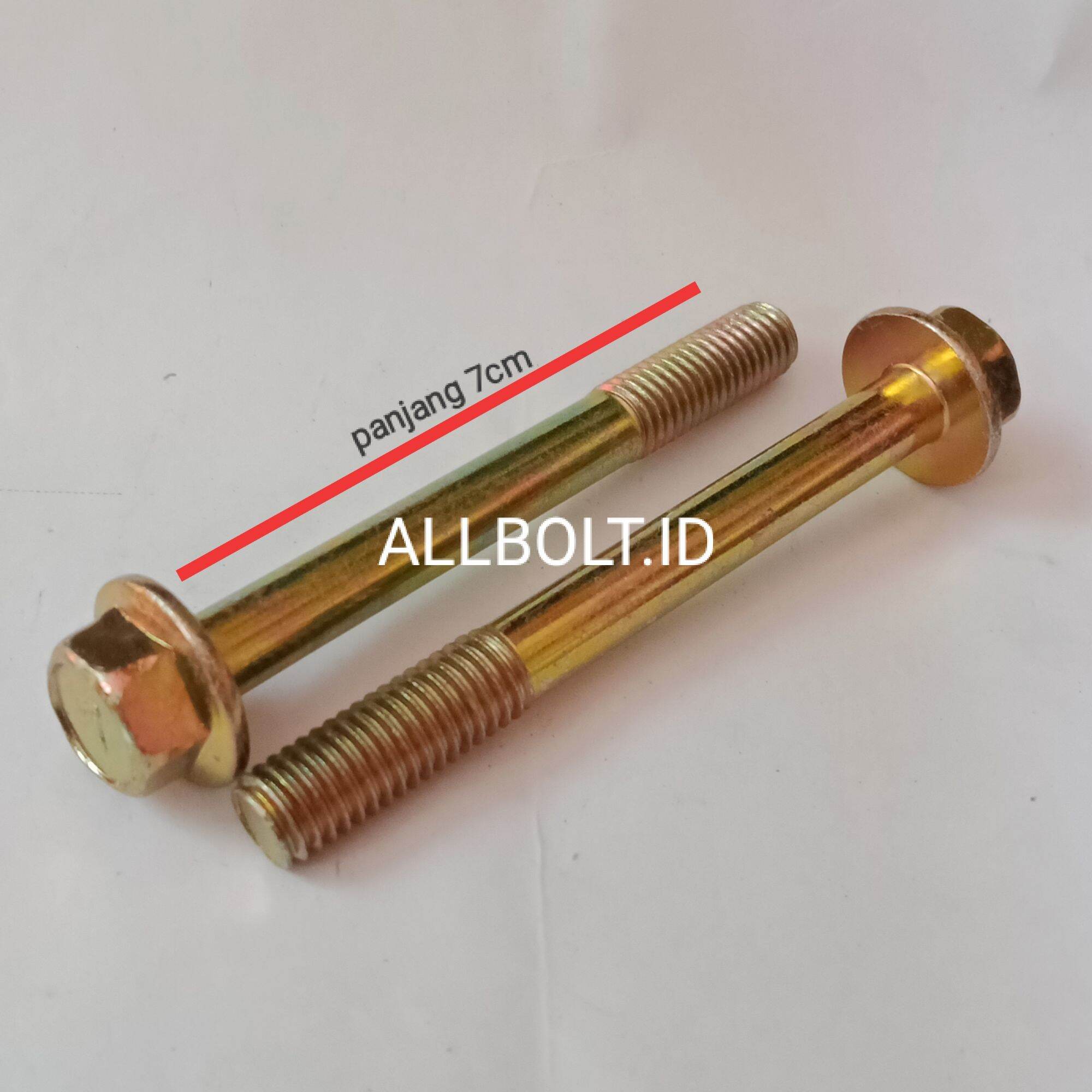 Baut 12 topi baut flange bolt 12 / 8mmx70mm (2 biji ) | Lazada Indonesia