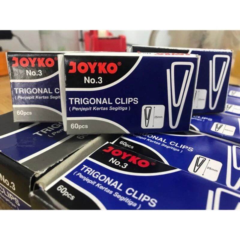 PAPER CLIP TRIGONAL NO. 1 NO. 3 NO. 5 MEREK JOYKO ASLI | Lazada Indonesia
