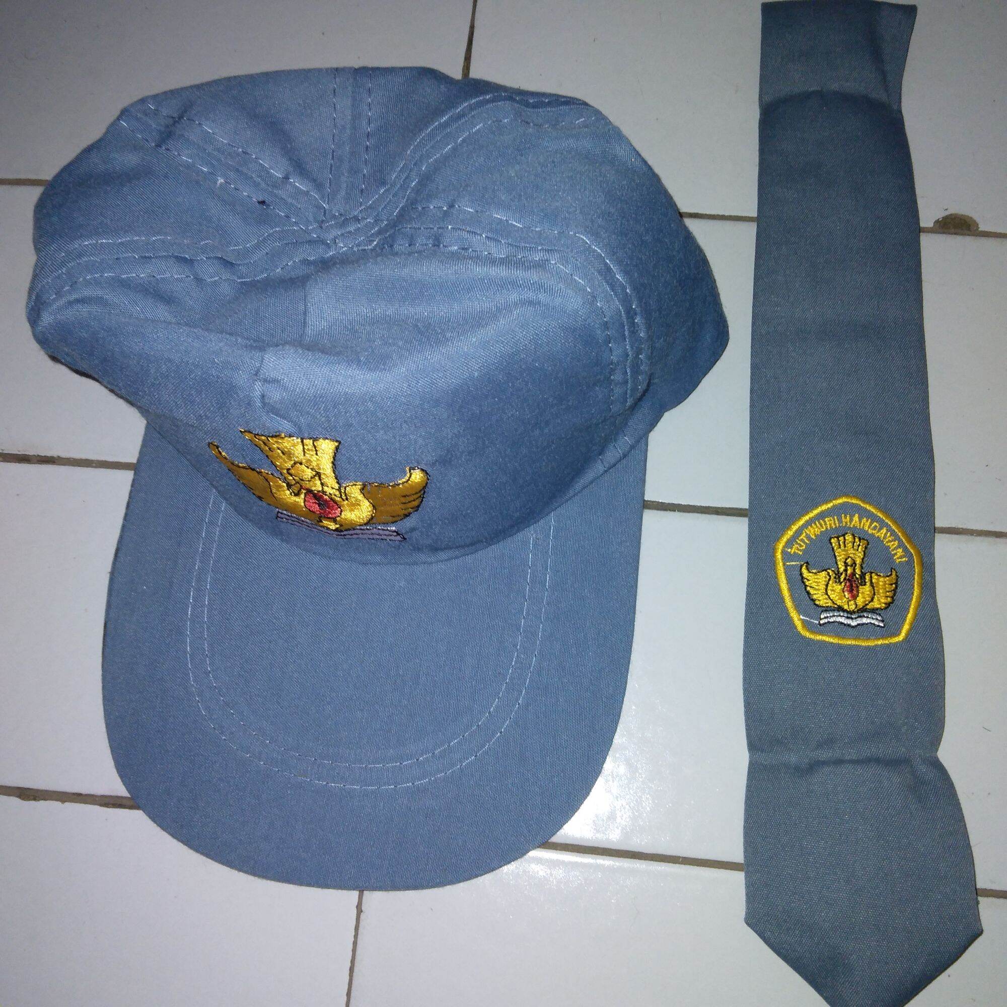 BAYAR DITEMPAT(COD) PROMO KHUSUS 1 SET TOPI SMP, SMA LAMBANG BORDIR ...