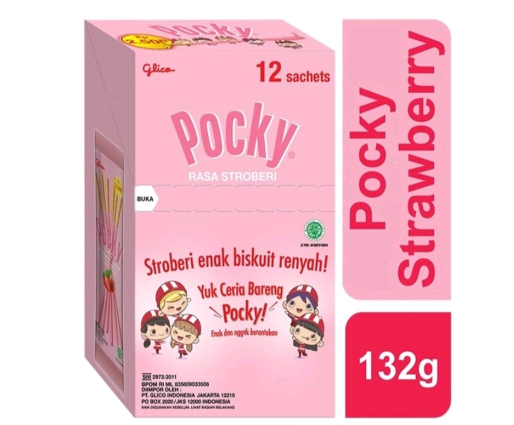 Glico Pocky pack isi 12 sachet rasa strawberry | Lazada Indonesia