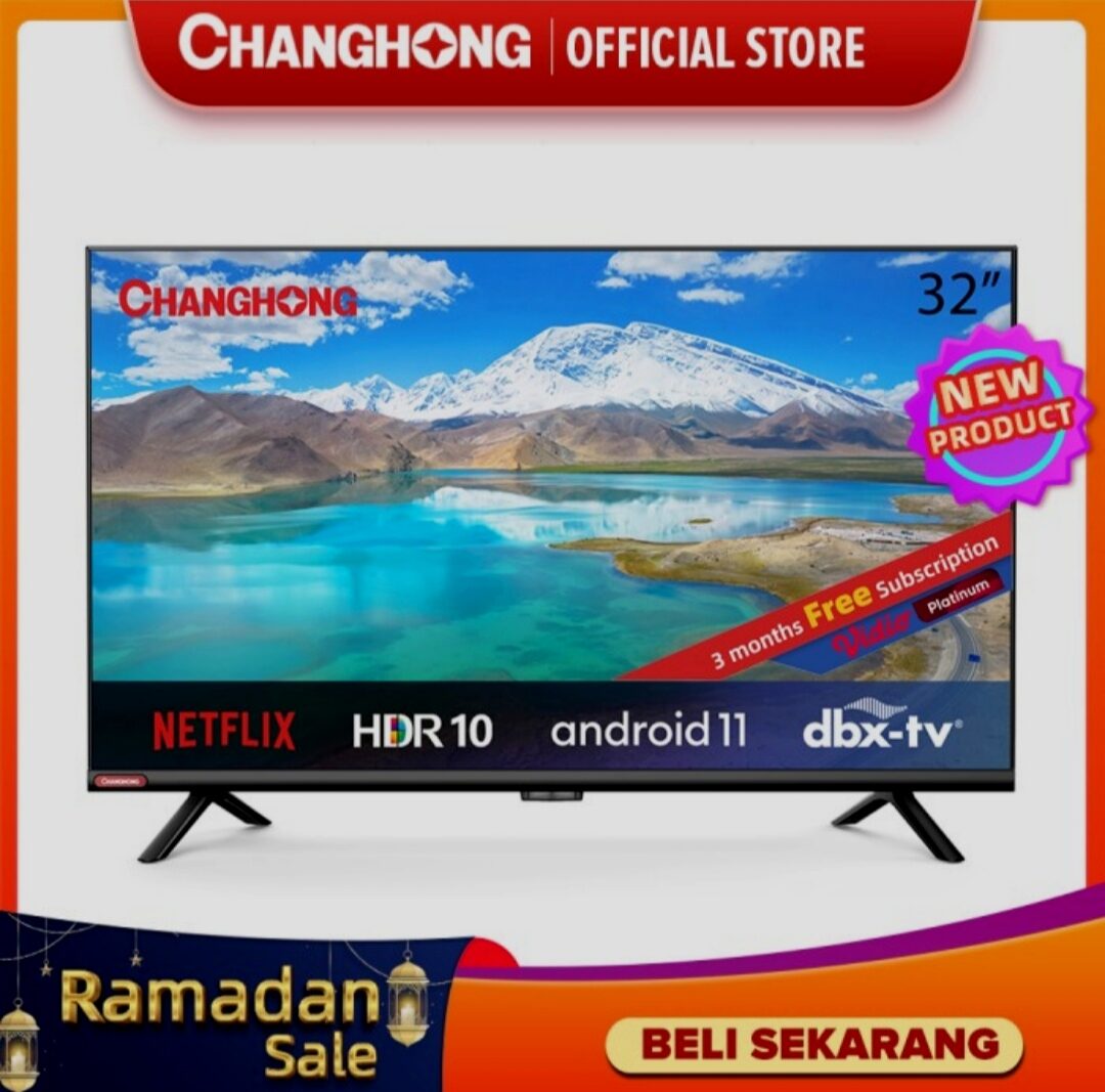 Changhong L32G7N Android TV 32 Inch Garansi Resmi | Lazada Indonesia