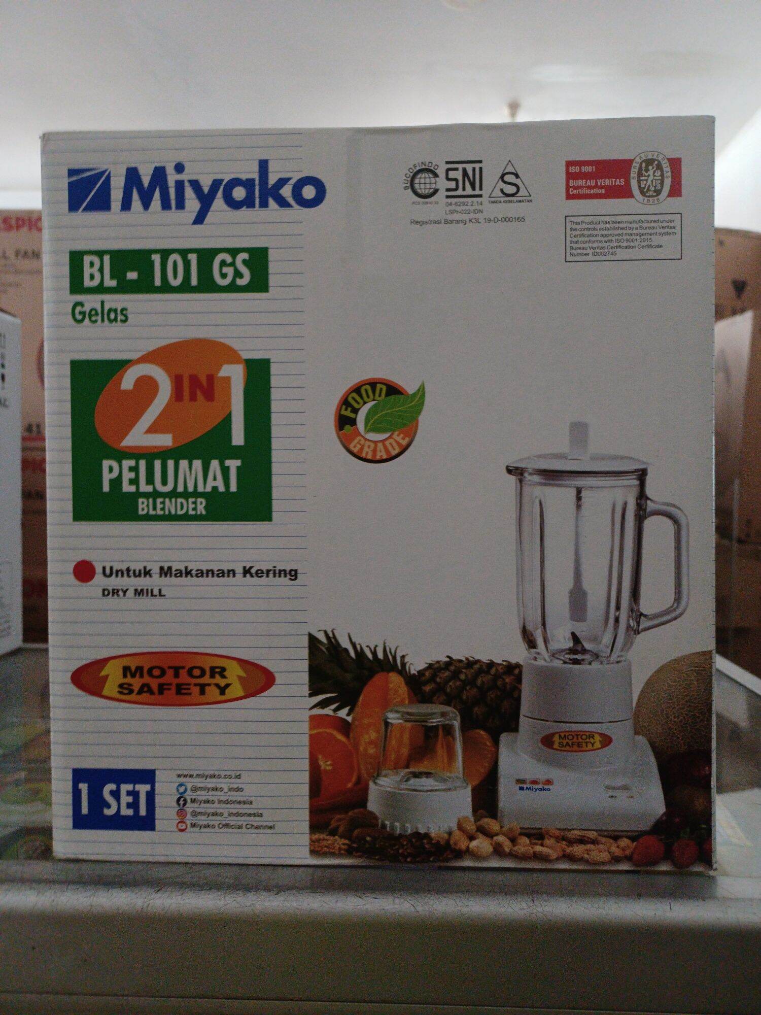miyako blender 2-1 gelas kaca BL-101 GS | Lazada Indonesia