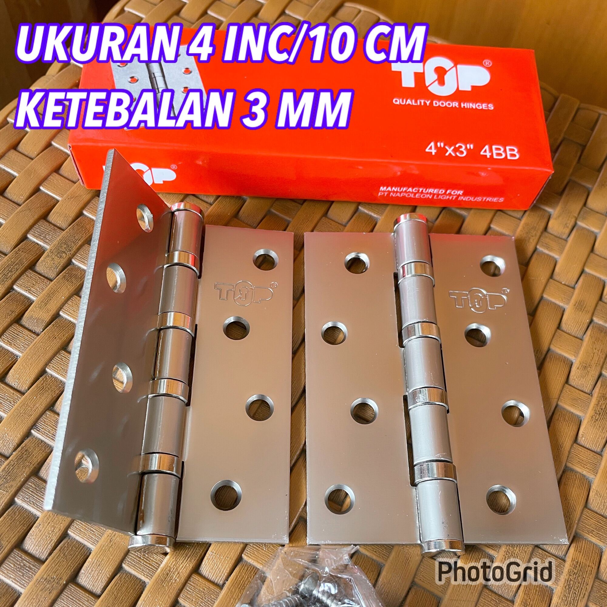 GLATINO ENGSEL 4 INCH STAINLESS SUS 304/ Engsel Pintu 4 Inch Stanlis ...