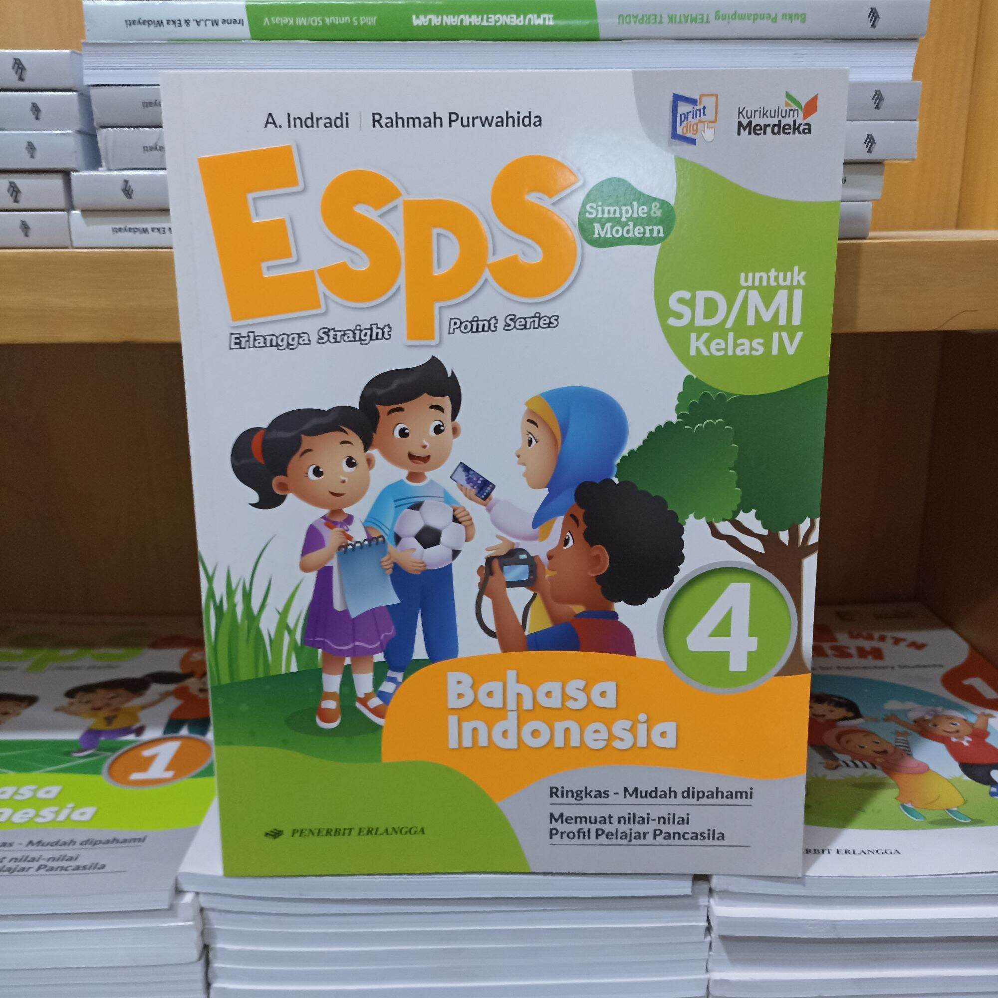Buku Esps Bahasa Indonesia Kelas 4 SD Kurikulum Merdeka Erlangga | Lazada Indonesia