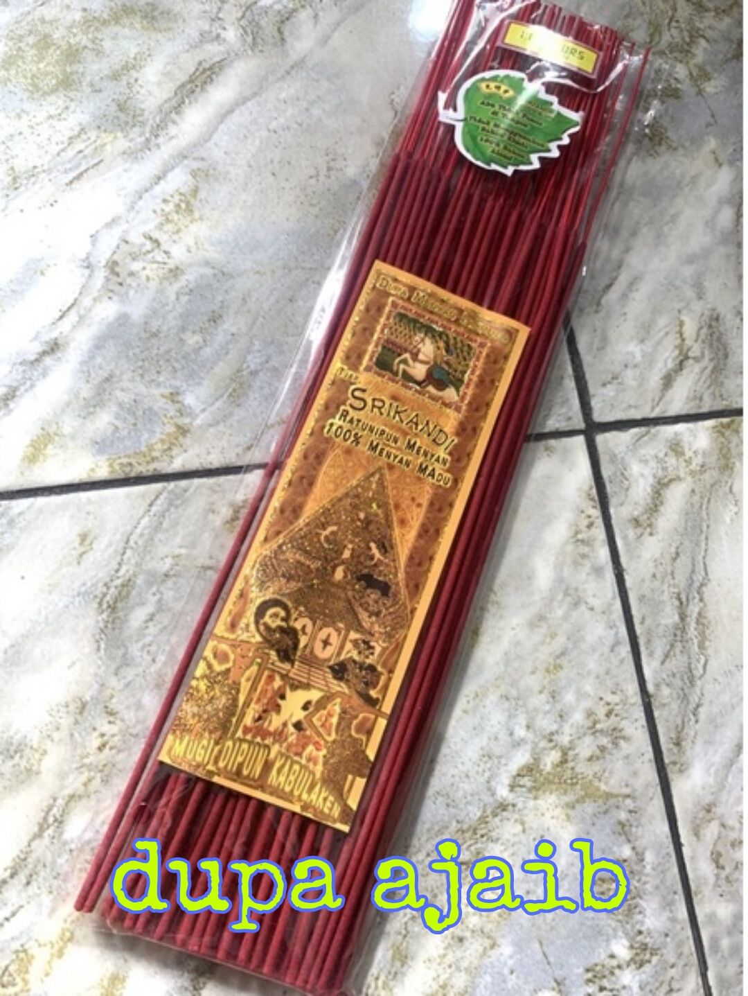 Dupa Hio Cendana SCR Srikandi Warna Merah Wayang Ratunipun 100% Menyan ...