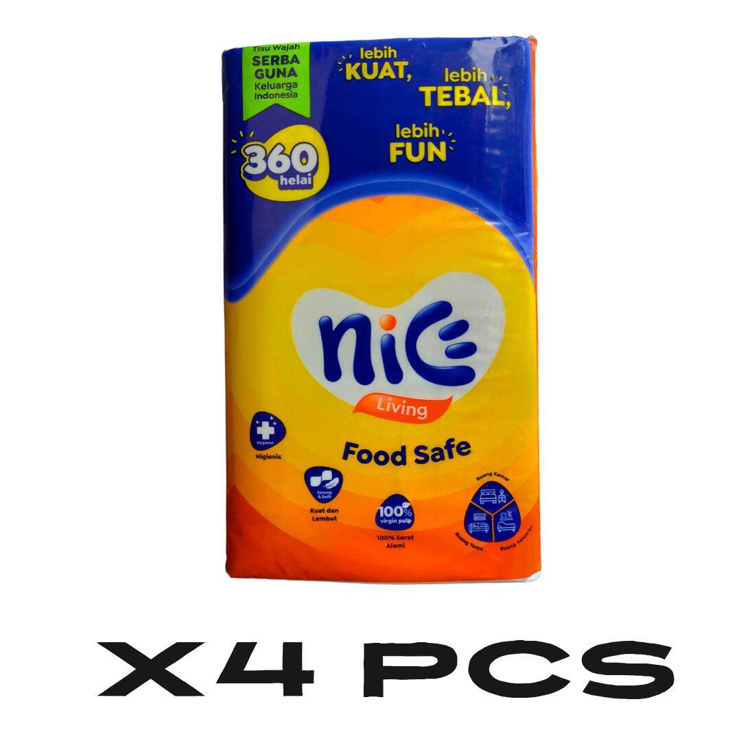 [PAKET TISU NICE 4 PCS] Tissue Nice Facial Living | 360 Helai Kemasan Baru | Lazada Indonesia