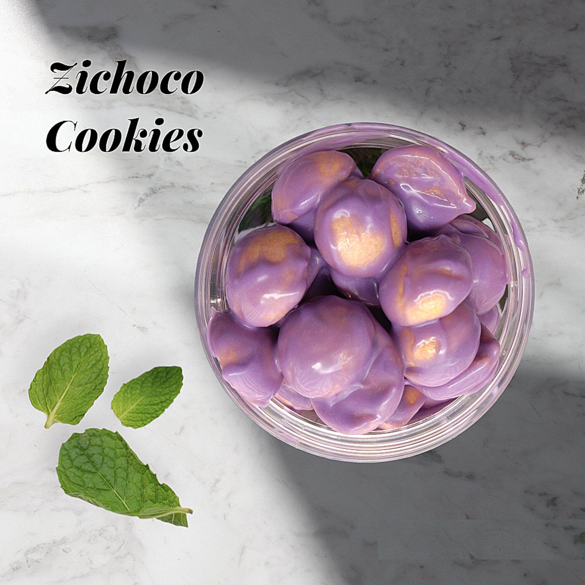 Zichoco Cookies Taro Melted Biskuit Kukis Premium Bersalut Cokelat Taro ...