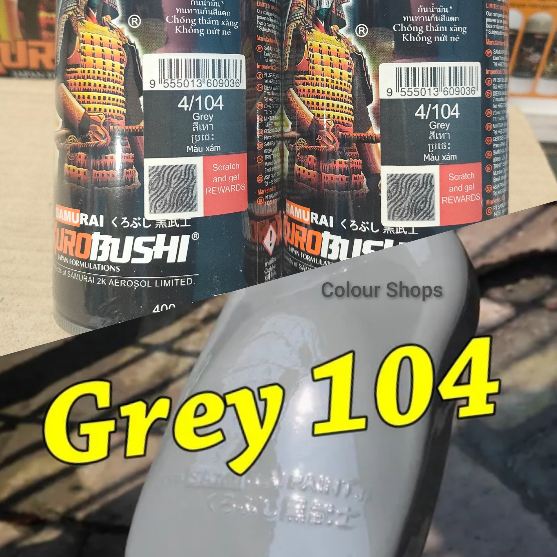 Pilok Pilox Cat Samurai Grey Abu abu 104 400ml Cat Semprot Samurai ...