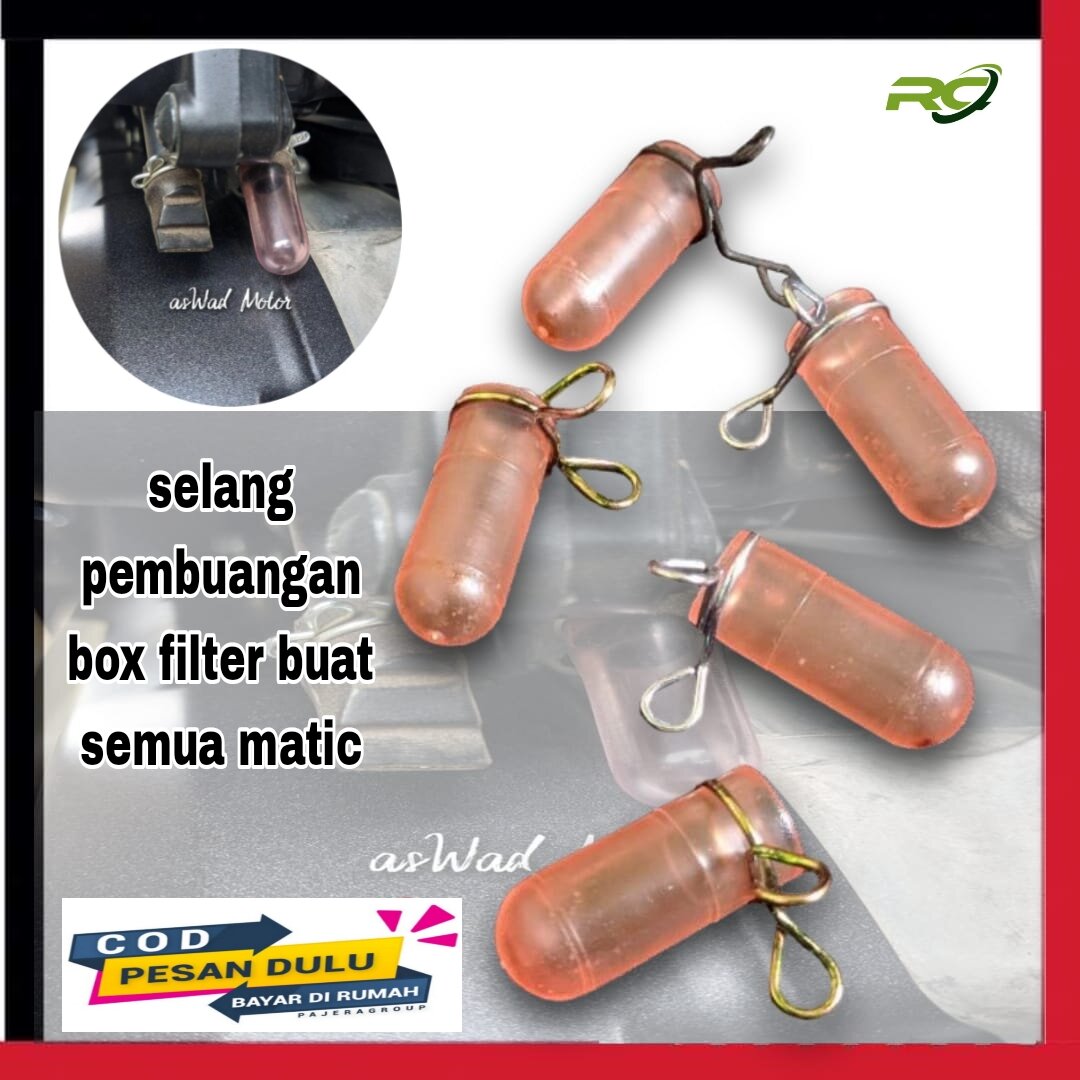 TUBE DRAIN TUTUP SELANG PEMBUANGAN CVT FILTER UDARA ALL HONDA VARIO ...