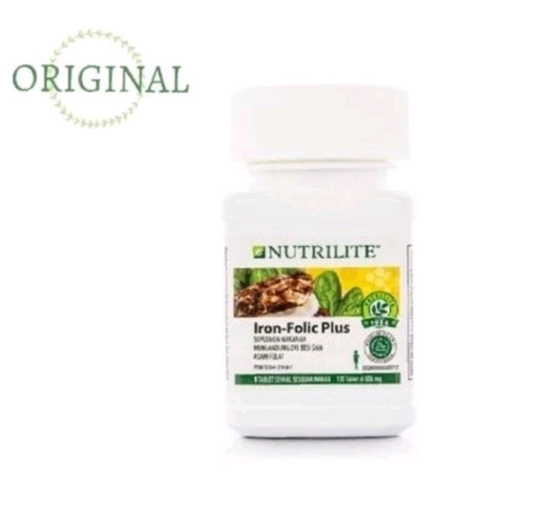 Nutrilite iron Folic Plus vitamin zat besi 120 tablets Amway original ...