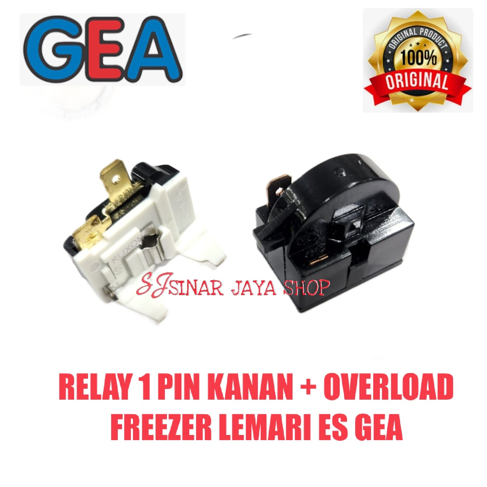 Relay Ptc 1 Pin Kanan Overload Gea Freezer / Relay Gea Showcase Freezer ...