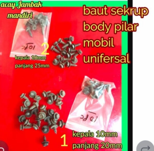 Baut Ulir Sekrup Doortrim Panel Mobil ( UNIVERSAL ) 10 PCS | Lazada ...