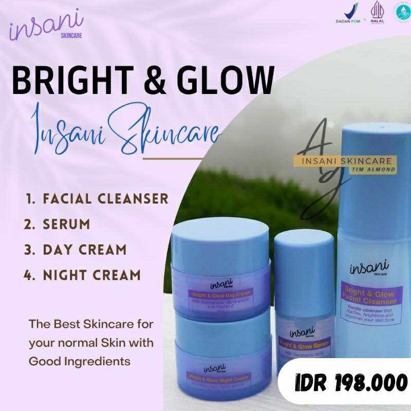 Insani skincare paket bright and Glow | Lazada Indonesia