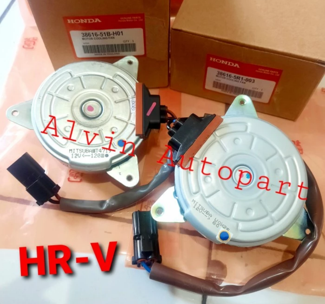 MOTOR COOLING FAN SET KOMPLIT RADIATOR DAN AC HONDA HRV HR-V ORIGINAL ...