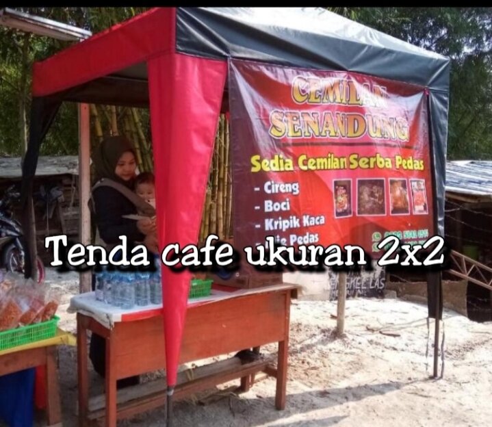 Tenda cafe ukuran 2x2 Lengkap. (Rangka besi+kain atap) | Lazada Indonesia